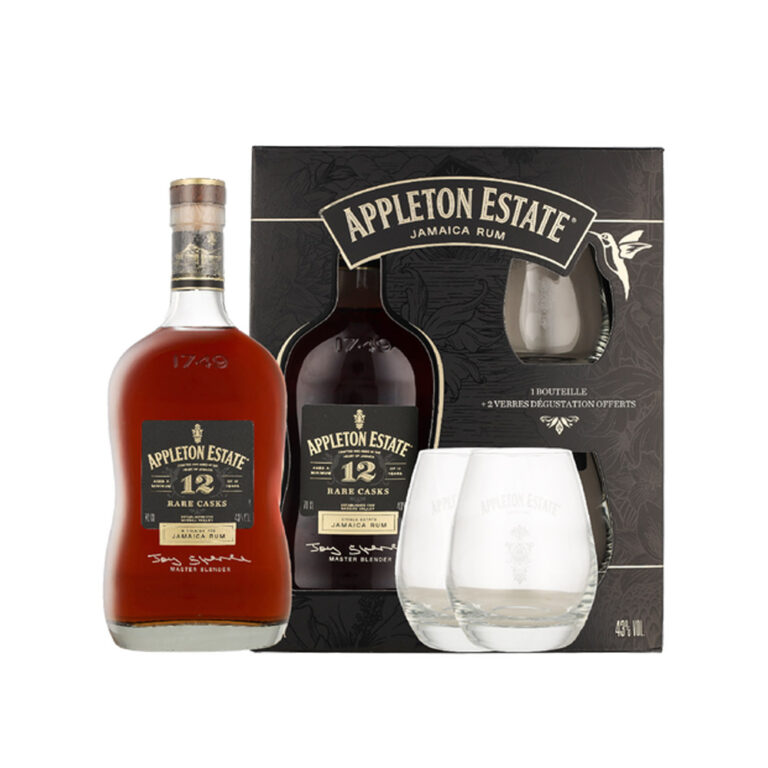 APPLETON ESTATE 12Y.O RARE CASK RUM 700ml +2 GLASSES - City Drinks ...